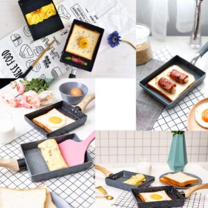 IBBM I WILL BE YOUR BEST MEMORY Tamagoyaki Japanese Omelette Pan/Egg Pan - Non-stick Coating - Rectangle Frying Pan Mini Frying Pan – Grey