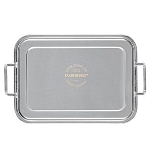 Farberware Classic Traditions Stainless Steel Roaster/Roasting Pan with Rack, 17 Inch x 12.25 Inch