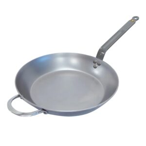 de buyer mineral b carbon steel fry pan - 12.5” - ideal for searing, sauteing & reheating - naturally nonstick - made in france