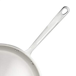 Amazon Basics Tri-Ply Stainless Steel Fry Pan, 12 Inch, Silver (Previously AmazonCommercial brand)