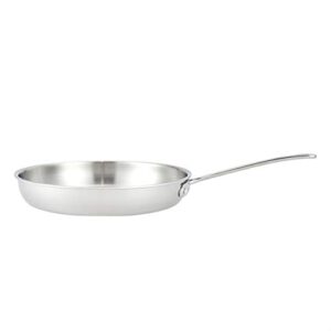 Amazon Basics Tri-Ply Stainless Steel Fry Pan, 12 Inch, Silver (Previously AmazonCommercial brand)