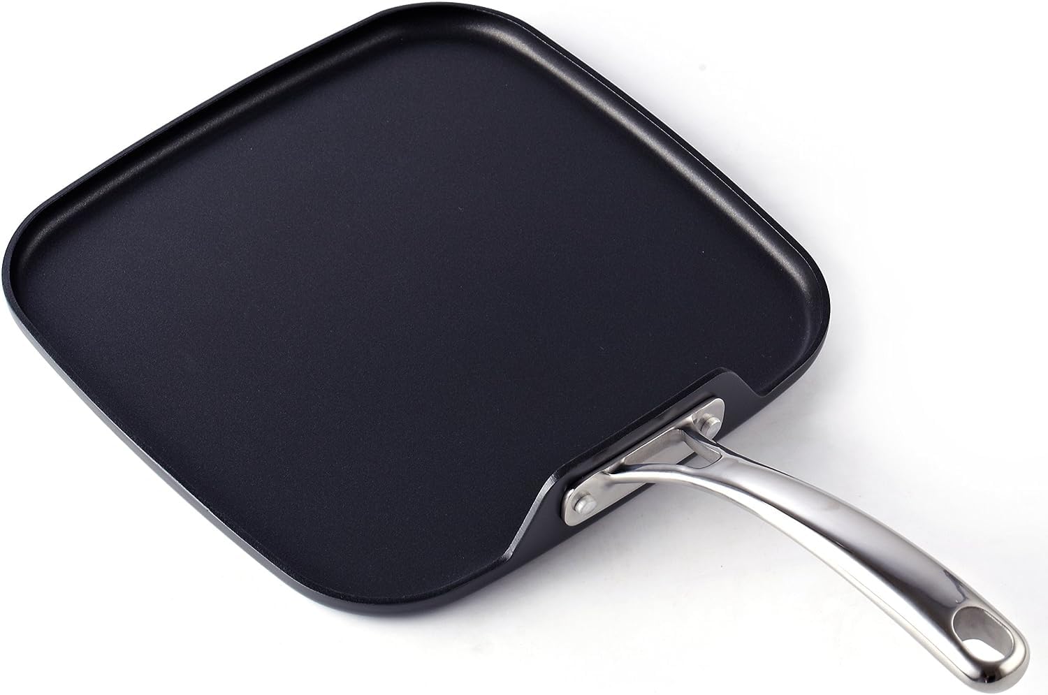 Cooks Standard Nonstick Square Griddle Pan 11 x 11-Inch, Hard Anodized Cookware Griddle Pan, Black