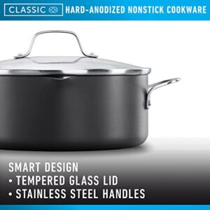 Calphalon Classic Hard-Anodized Nonstick Cookware, 7-Quart Dutch Oven with Lid