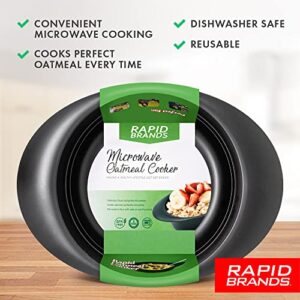 Rapid Oatmeal Cooker | Microwave Instant or Old-Fashioned Oats in 2 Minutes | Perfect for Dorm, Small Kitchen, or Office | Dishwasher-Safe, Microwaveable, & BPA-Free