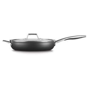 calphalon premier hard-anodized nonstick 12-inch frying pan with lid