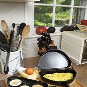 Fox Run Non-Stick Omelette Pan with Egg Poacher Set, 11.25 x 9.5 x 2.5 inches, Metallic