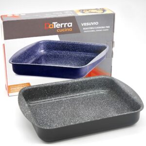 Ceramic Coated Roasting Pan/Lasagna Pan - With Natural Nonstick Coating, Safe For StoveTop and Oven Use / 16.1 x 11.7 x 2.7 inch