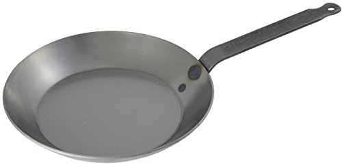 Matfer Bourgeat, Gray 0 Black Steel Round Frying Pan, 10 1/4-Inch