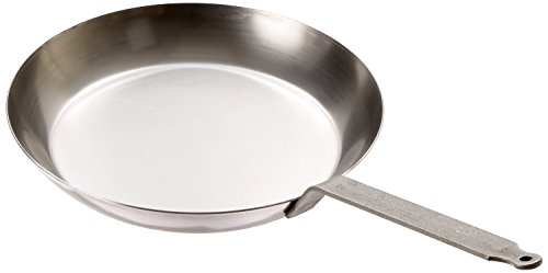 Matfer Bourgeat, Gray 0 Black Steel Round Frying Pan, 10 1/4-Inch