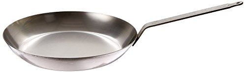 Matfer Bourgeat, Gray 0 Black Steel Round Frying Pan, 10 1/4-Inch