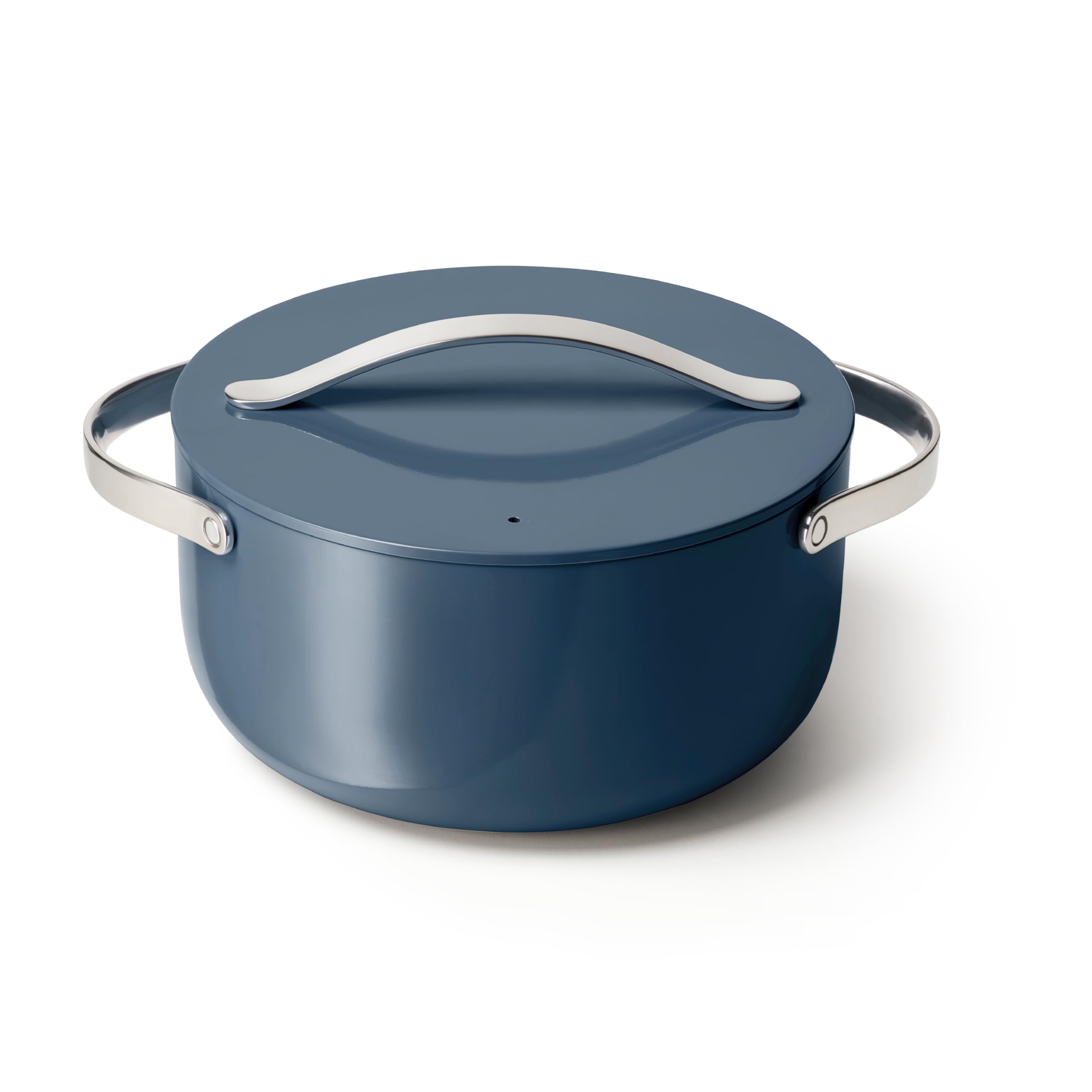 Caraway Nonstick Ceramic Dutch Oven Pot with Lid (6.5 qt, 10.5") - Non Toxic, PTFE & PFOA Free - Oven Safe & Compatible with All Stovetops (Gas, Electric & Induction) - Navy