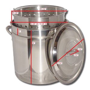 King Kooker KK36SR Ridged Stainless Steel Pot, 36-Quart