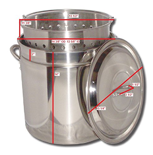 King Kooker KK36SR Ridged Stainless Steel Pot, 36-Quart