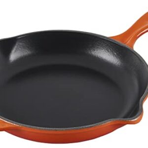 Le Creuset Classic Cast Iron Handle Skillet, 9", Flame