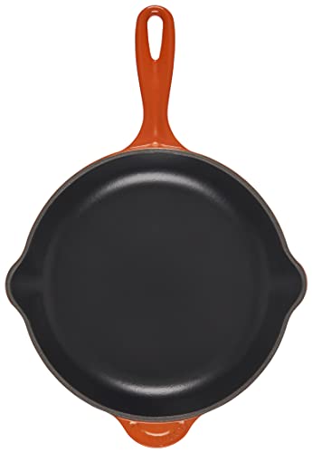 Le Creuset Classic Cast Iron Handle Skillet, 9", Flame