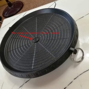 Korean Style BBQ Grill Pan with Maifan Coated Surface Non-stick Smokeless Barbecue Plate for Indoor Outdoor Grilling