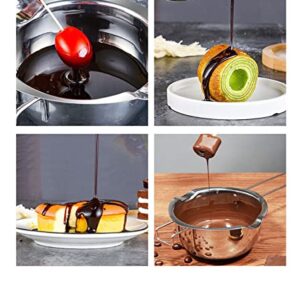 480ML Stainless Steel Double Boiler Universal Melting Pot for Melting Chocolate, Candy, Candle, Soap and Wax(304 Steel)