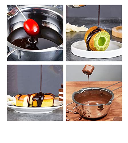 480ML Stainless Steel Double Boiler Universal Melting Pot for Melting Chocolate, Candy, Candle, Soap and Wax(304 Steel)