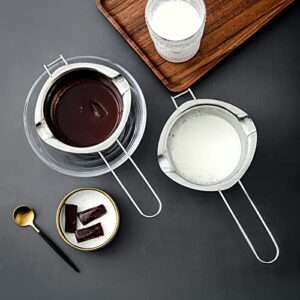 480ML Stainless Steel Double Boiler Universal Melting Pot for Melting Chocolate, Candy, Candle, Soap and Wax(304 Steel)