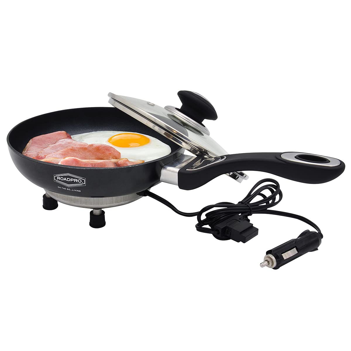 Roadpro RPSL-335 12V Portable Frying Pan Frying Pan Black Small