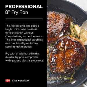 SCANPAN Professional 8” Fry Pan - Easy-to-Use Nonstick Cookware - Dishwasher, Metal Utensil & Oven Safe - Made in Denmark