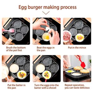 IAXSEE Egg Frying Pan Nonstick Pancake Pans 4-Cups cookware Pancake, Omelette Pan Aluminium Alloy Egg cooker