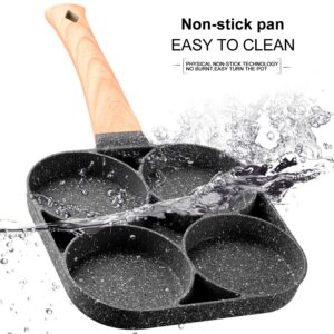 IAXSEE Egg Frying Pan Nonstick Pancake Pans 4-Cups cookware Pancake, Omelette Pan Aluminium Alloy Egg cooker