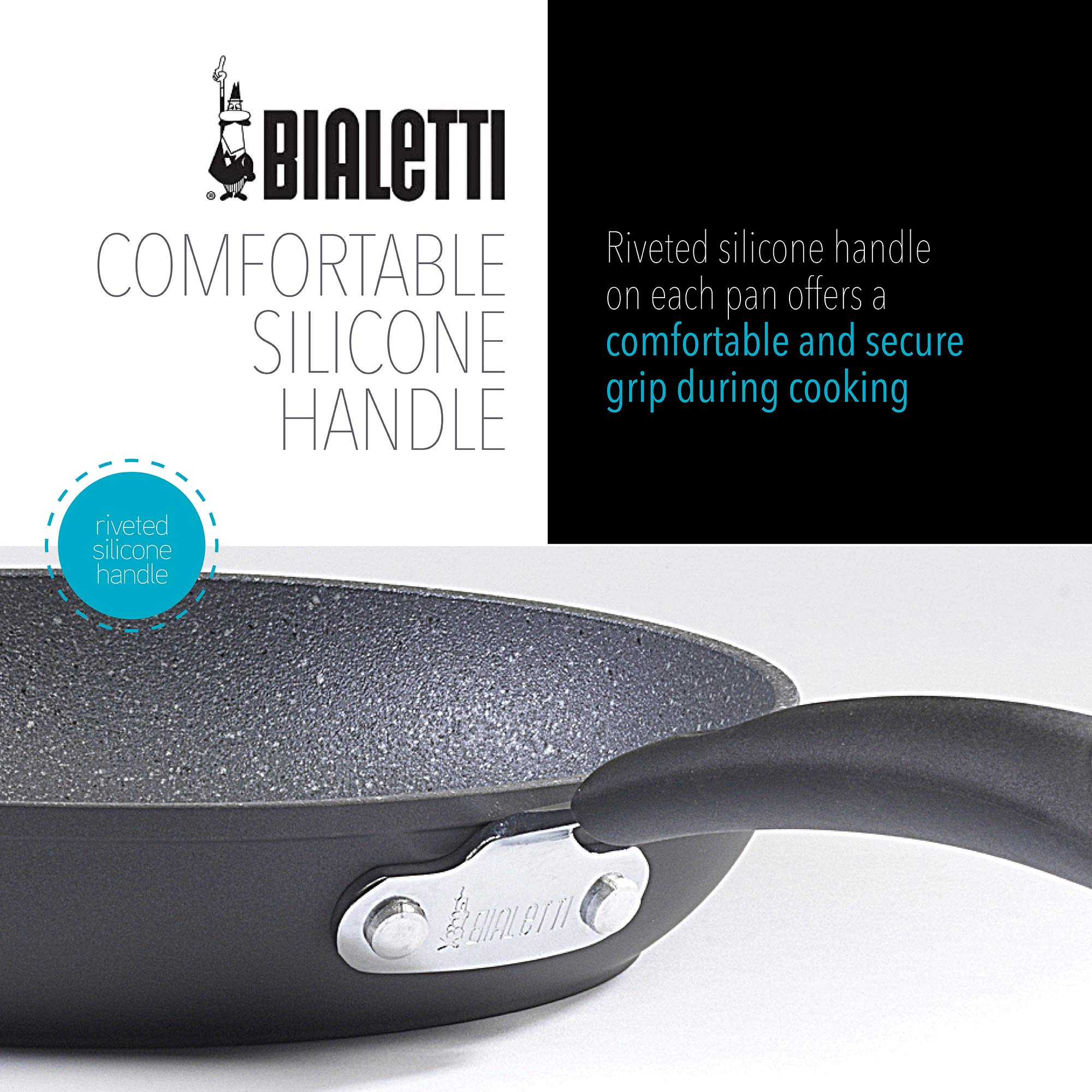 Bialetti Nonstick Impact, 10 in. Saute Pan, Gray