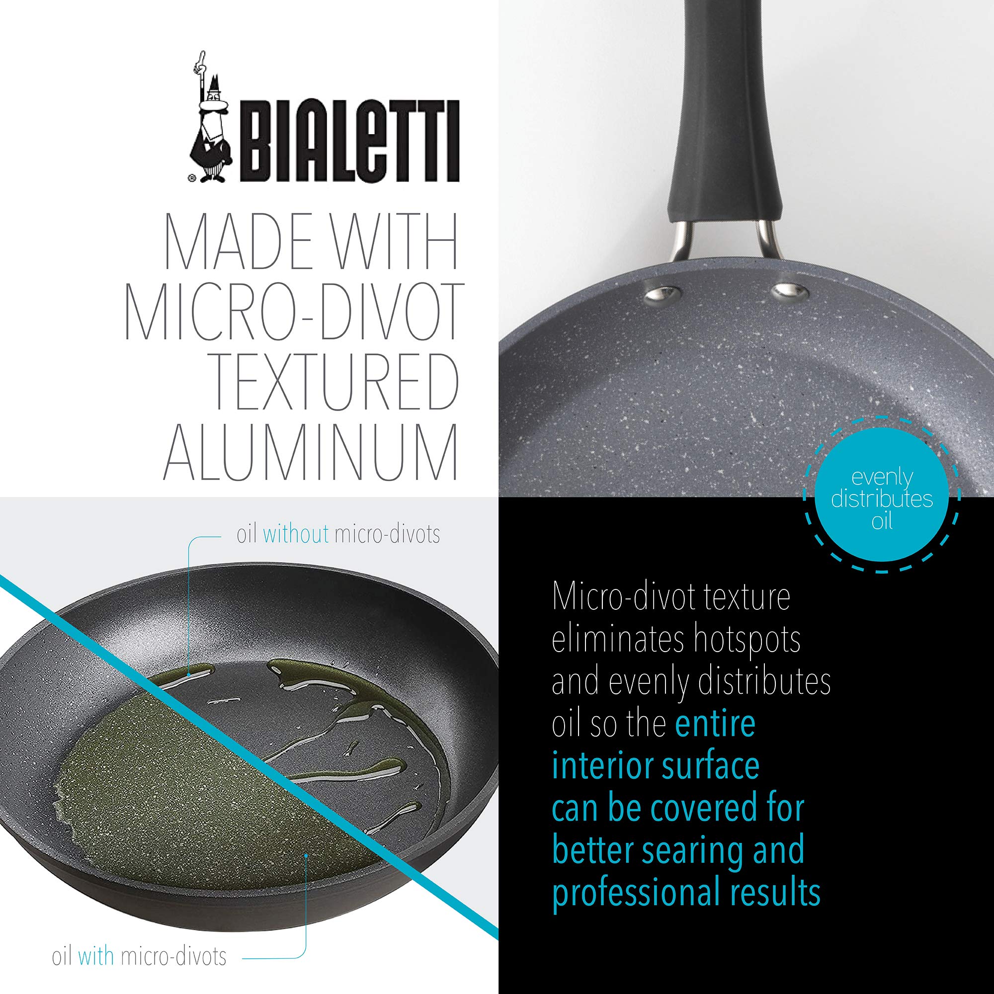 Bialetti Nonstick Impact, 10 in. Saute Pan, Gray