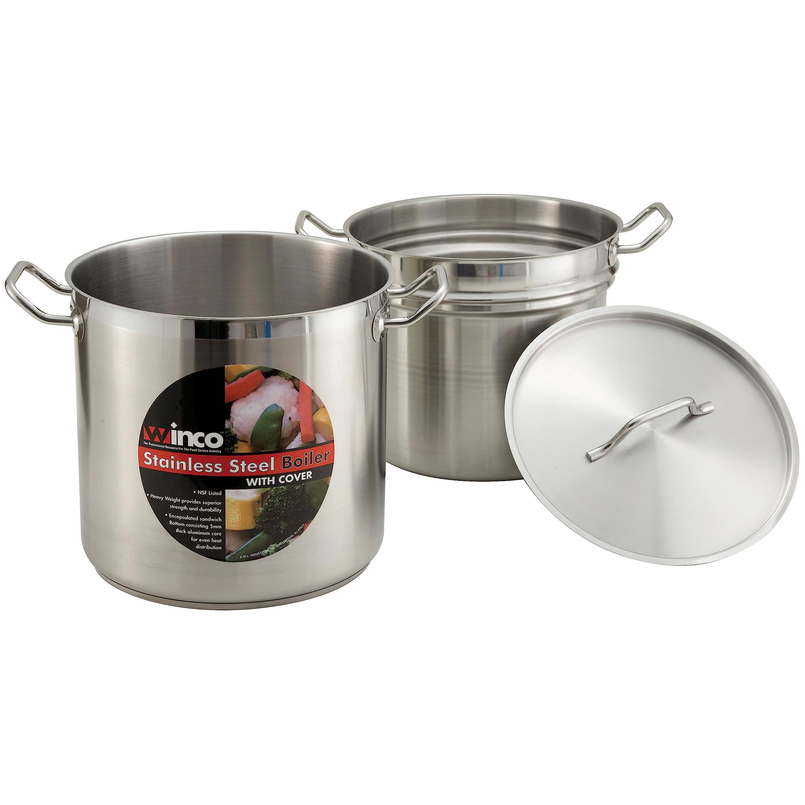 Winware - Stainless 20 Quart Double Boiler with Cover