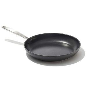 OXO Good Grips Non-Stick Pro Dishwasher safe 12" Open Frypan & Non-Stick Pro Dishwasher safe 8" Open Frypan,Gray,8-Inch