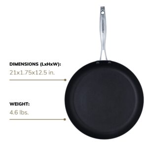 Scanpan Pro IQ 12.5” Fry Pan - Easy-to-Use Nonstick Cookware - Dishwasher, Metal Utensil & Oven Safe - Made by Hand in Denmark