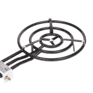 Mabel Home Paella Pan + Paella Burner and Stand Set on Wheels + Complete Paella Kit for up to 20 Servings - 23.65 inch Gas Burner + 25.60 inch Enamaled Steel Paella Pan