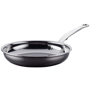 hestan - nanobond collection - titanium stainless steel 8.5-inch frying pan - toxin, pfas, & chemical free clean cookware, induction cooktop compatible