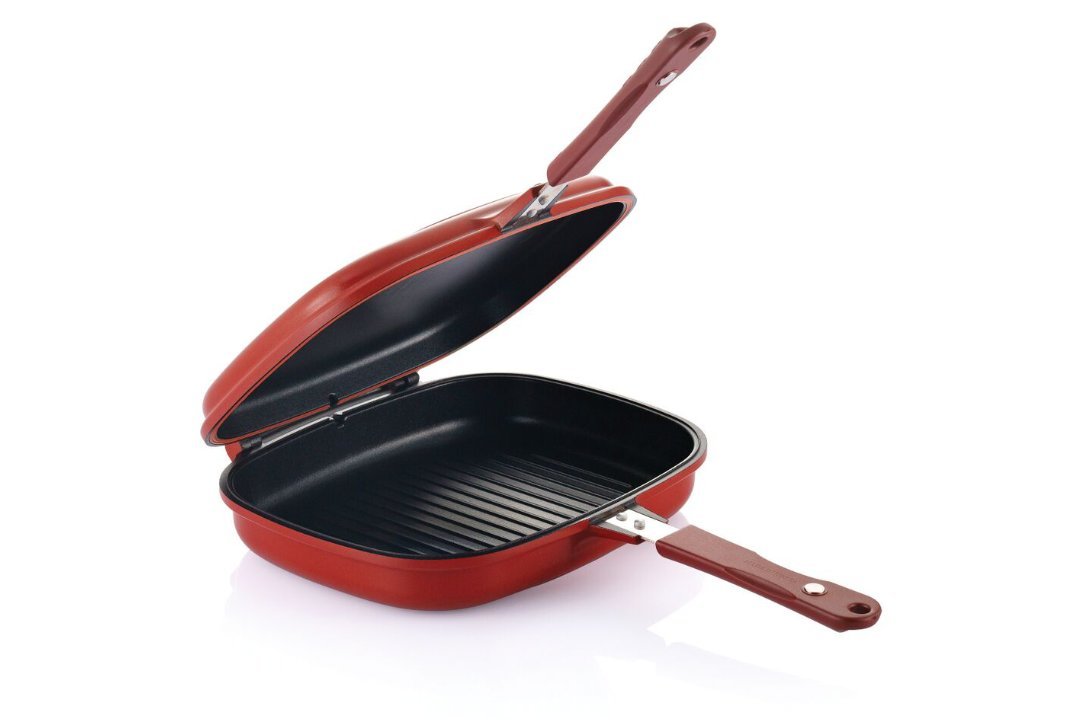 Happycall Jumbo Grill Double Pan Red