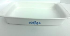 corning ware blue cornflower roaster, lasagna pan 12' x 7 1/2" x 2" - p-332