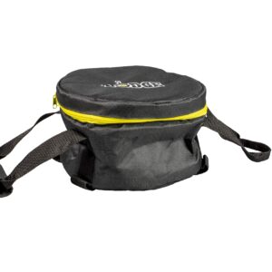 Lodge L10DCO3 Cast Iron Deep Camp Dutch Oven, Pre-Seasoned, 5-Quart and 10 Inch Camp DO Tote Bag,Black