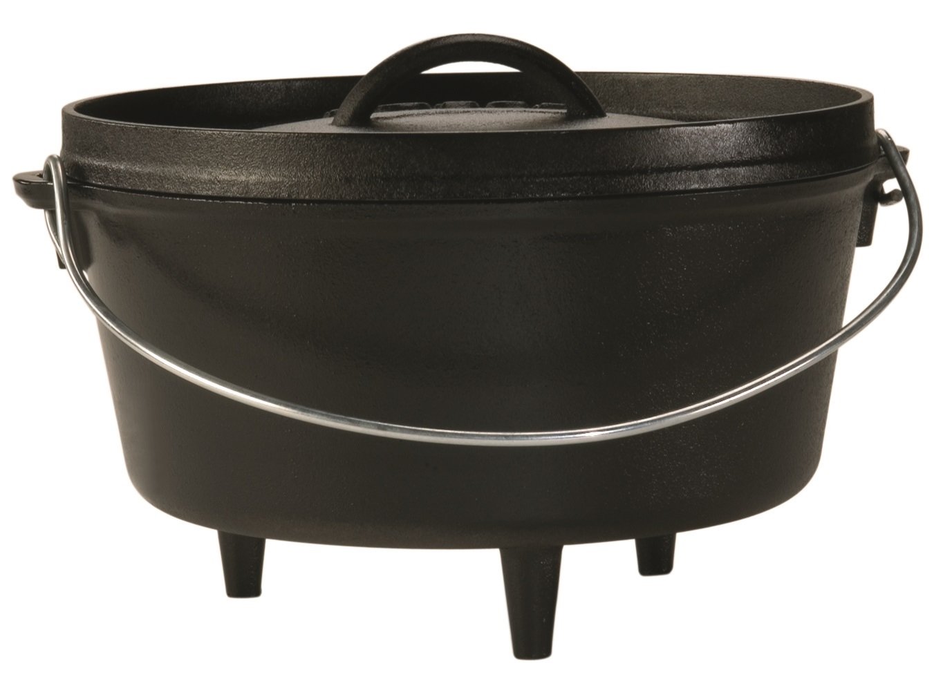 Lodge L10DCO3 Cast Iron Deep Camp Dutch Oven, Pre-Seasoned, 5-Quart and 10 Inch Camp DO Tote Bag,Black