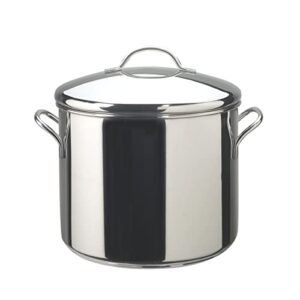 farberware 50008 classic stainless steel stock pot/stockpot with lid - 12 quart, silver