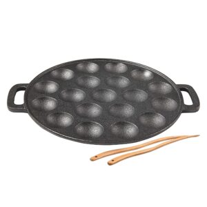 upstreet cast iron aebleskiver pan/ebelskiver pan/ideal for poffertjes pan (19 hole)