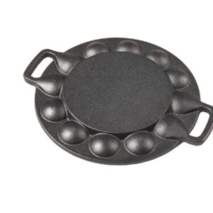 Upstreet Cast Iron Aebleskiver Pan/Ebelskiver Pan/Ideal for poffertjes pan (19 Hole)