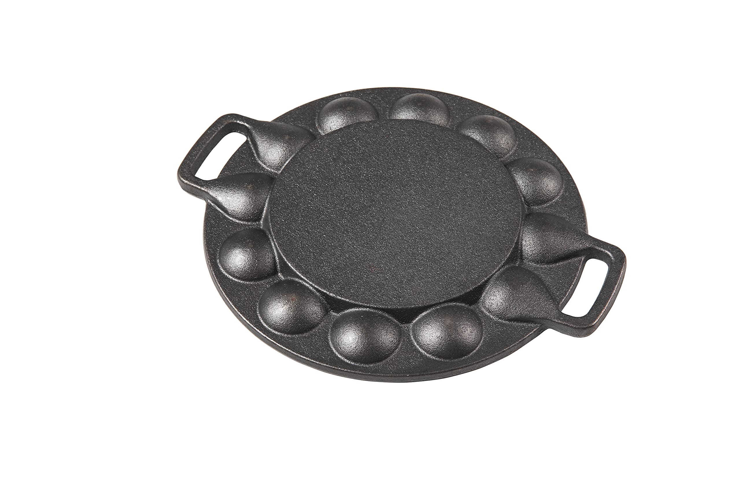 Upstreet Cast Iron Aebleskiver Pan/Ebelskiver Pan/Ideal for poffertjes pan (19 Hole)