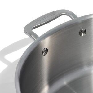 Made In Cookware - 10 Quart Stainless Steel Rondeau Pot w/Lid - 5 Ply Stainless Clad - Professional Cookware - Crafted in Italy - Induction Compatible