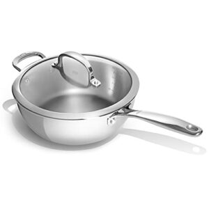 oxo good grips tri-ply stainless steel pro 3.5qt covered saucepan