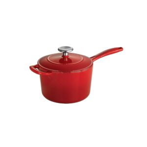 Tramontina Covered Sauce Pan Enameled Cast Iron 2.5-Quart, Gradated Red, 80131/060DS