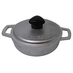 IMUSA USA (12 PACK) 0.7Qt Traditional Colombian Mini Caldero (Dutch Oven) for Cooking and Serving, 0.7 Quart, Silver