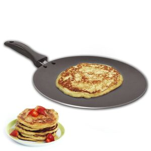 Non-Stick Chapati Tawa/Roti Tawa/Paratha Tawa, Aluminium 2.6 MM with Free Wooden Spatula & Scrubber (275MM) ,Valentine Day Gifts