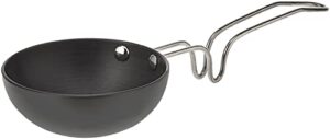 eris hard anodized mini fry pan/tadka pan, black, 4.75"