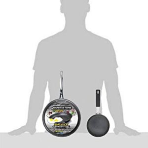 Granitestone Original 10 Nonstick Frying Pan with 5.5" Egg Omelette Pan, Nonstick Skillet Set, No-warp, Mineral-enforced, PFOA-Free, Oven Safe Dishwasher-safe Cookware Set - As Seen On TV