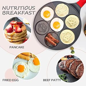 Pancake Molds for Kids, Egg Pan, Silver Dollar Pancake Pan Nonstick Pancake Griddle Egg Cooker Omelette Breakfast Pan Animal Mini Pancakes Maker Crepe Pan Sarten Para Pancakes Niños